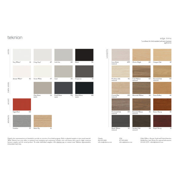 Edge Trim Finish Card – Teknion MDC